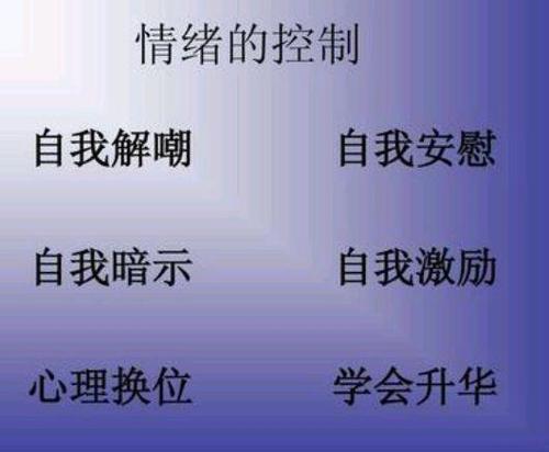 怎样控制自己的情绪